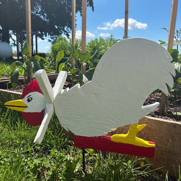Hand Crafted | Art | 95s Rooster Whirligig | Poshmark